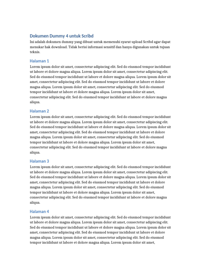 Dokumen Dummy 4 Scribd | PDF