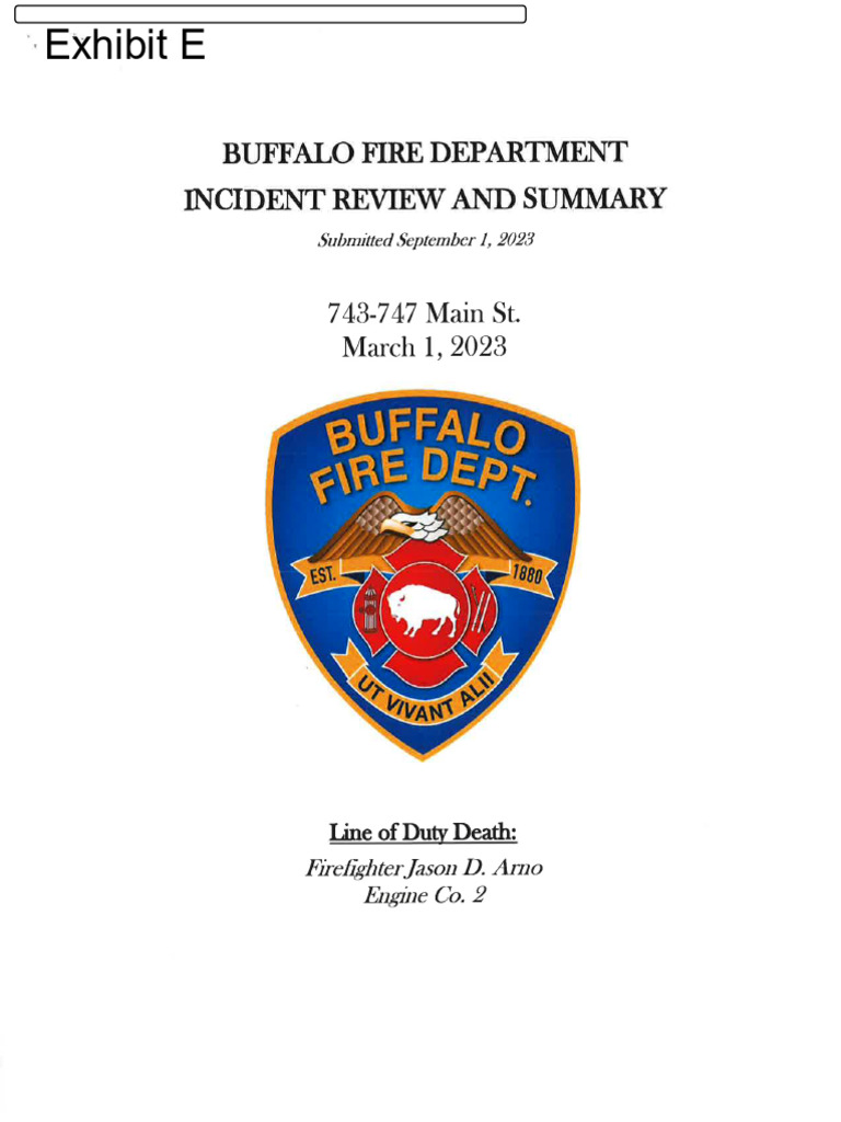 Buffalo Fire Incident Review: Arno LODD | PDF | Firefighter | New York ...