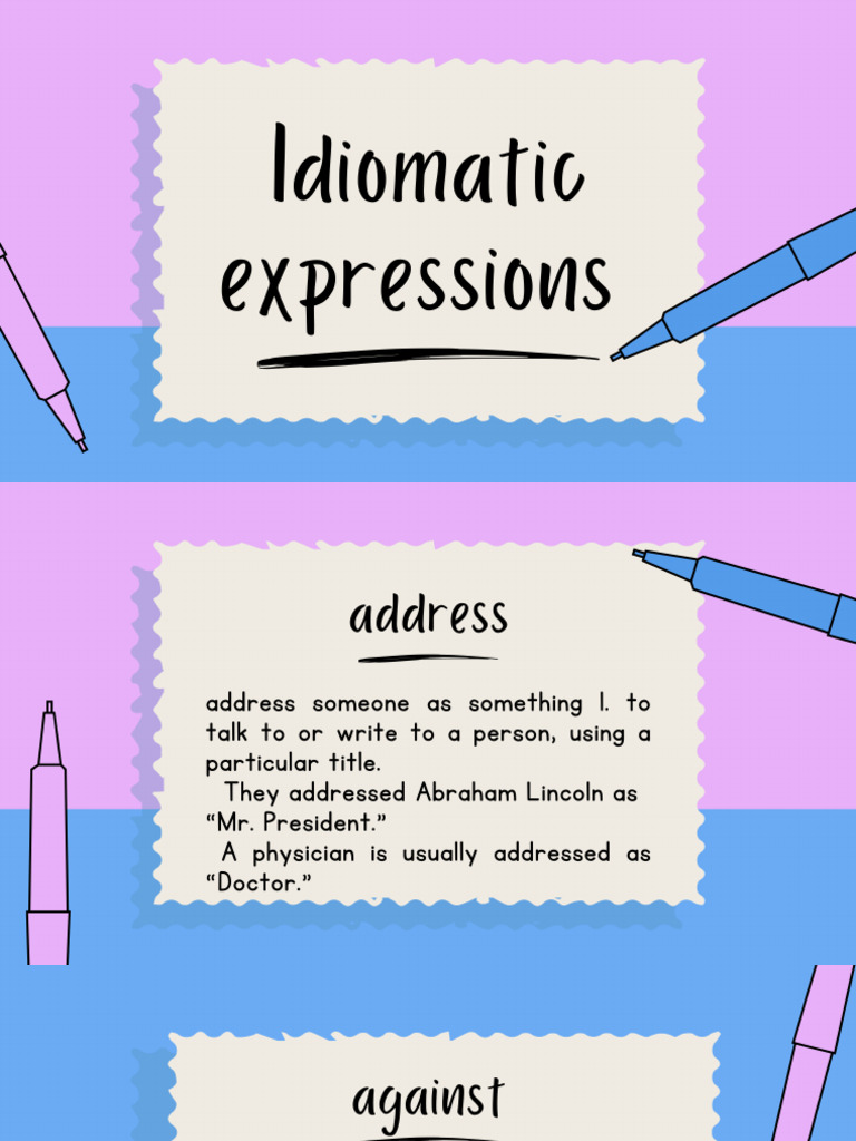 Idiomatic Expressions 1 | PDF