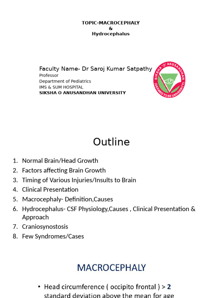 Macrocephaly and Hydrocephalus | PDF | Diseases And Disorders | Medical ...
