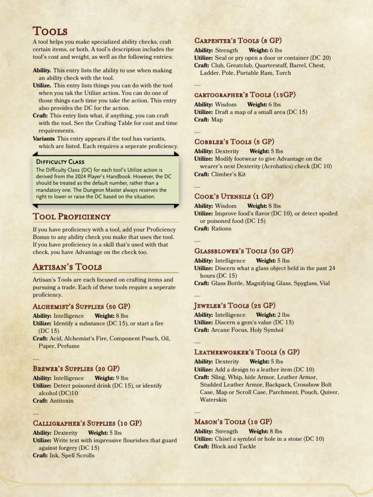 Tools & Crafting | PDF