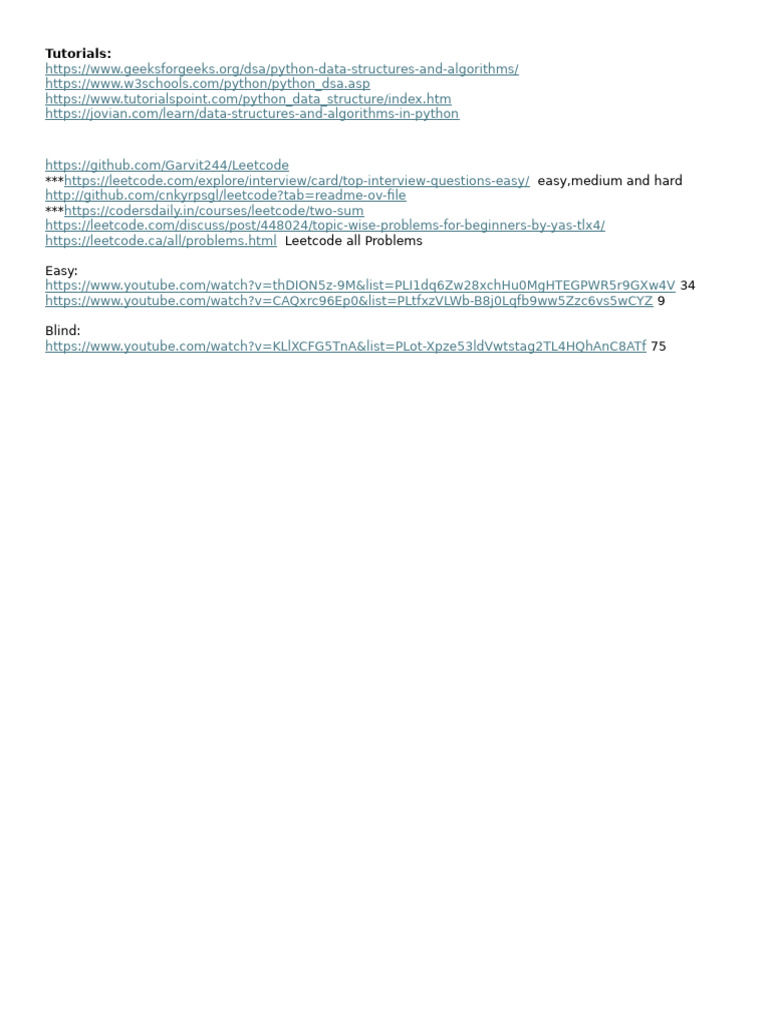 Python DSA Leetcode | PDF