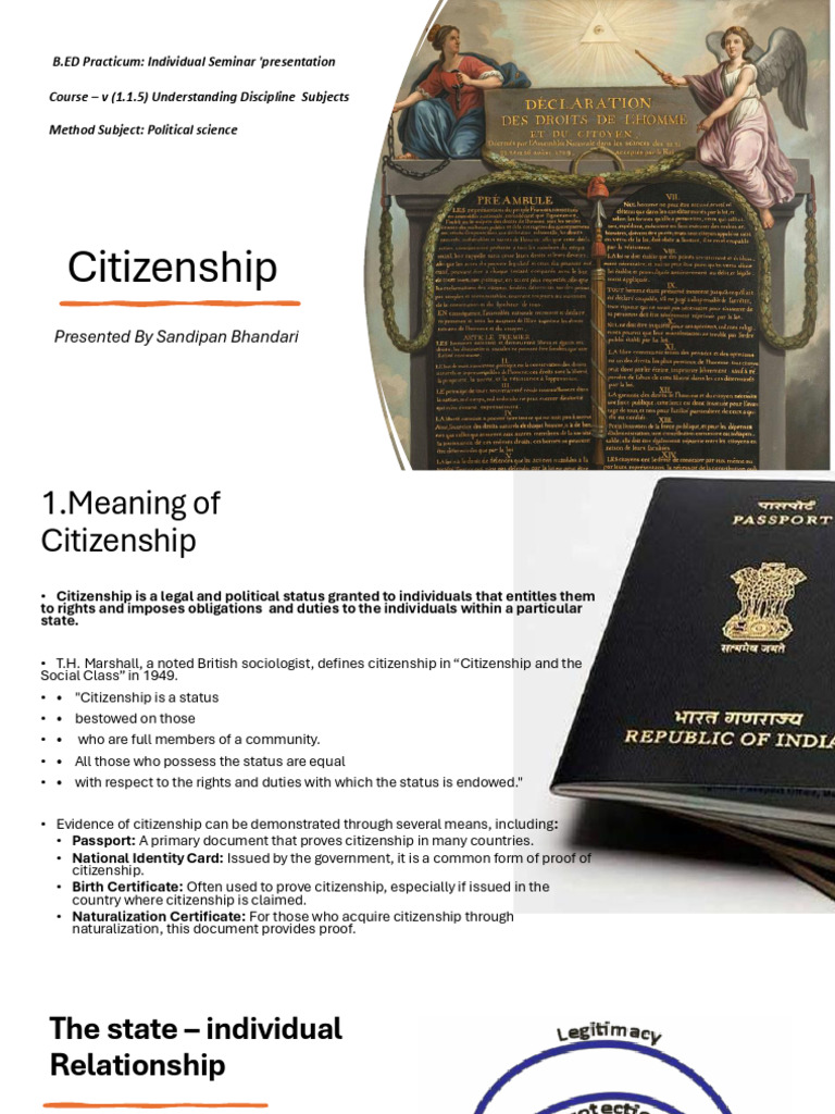 Understanding Citizenship and Its Evolution | PDF | Citizenship ...