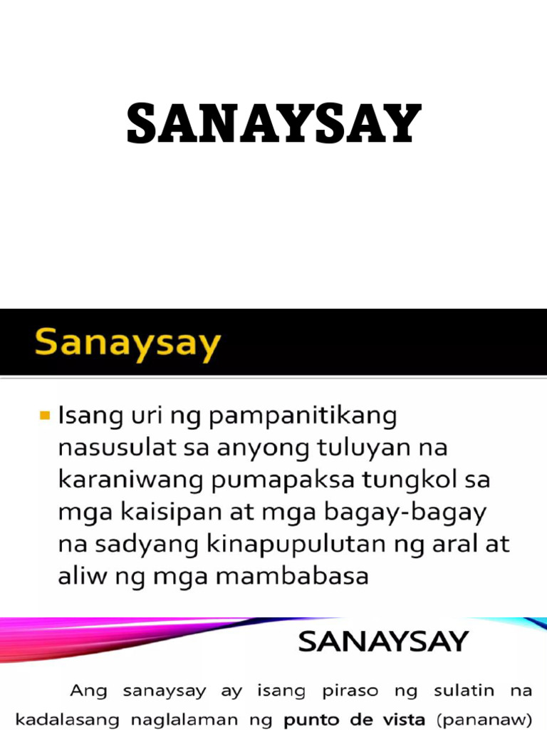 Sanaysay Dula | PDF