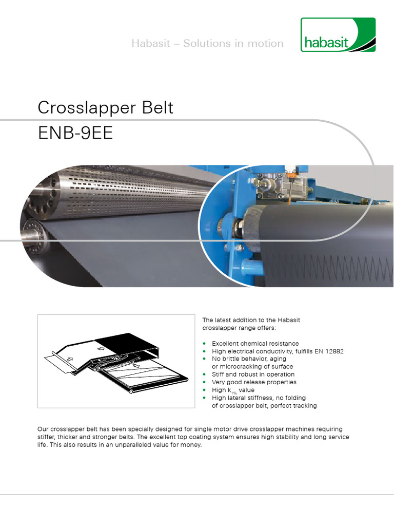 4345FLY Crosslapper Belt Web en | PDF | Polyurethane | Nonwoven Fabric