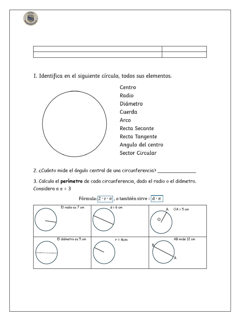 Guia 1 Circulo 1ero Medio | PDF