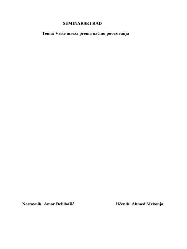 Seminarski Rad | PDF