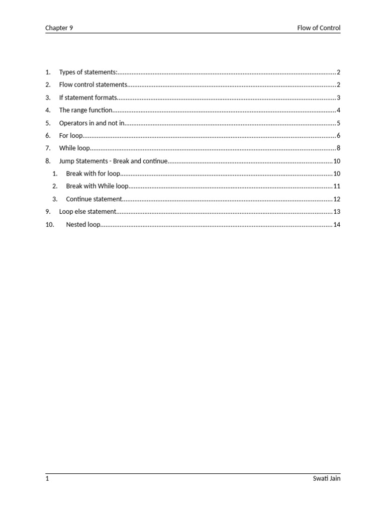 Chapter 9 Flow of Control | PDF | Control Flow | Computer Programming
