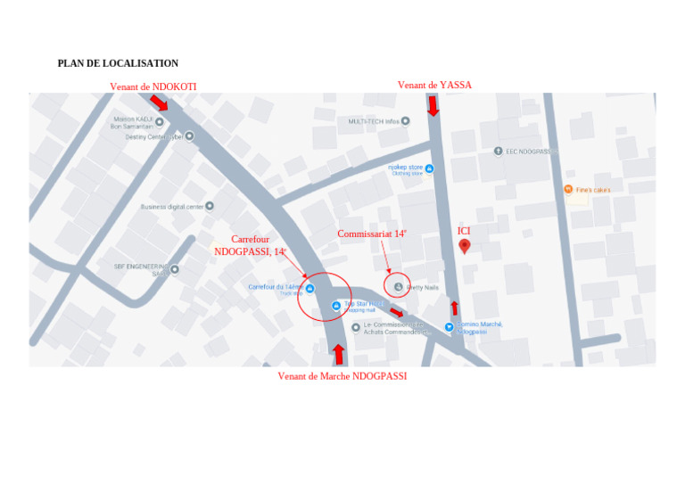 Plan de localisation NDOKOTI et YASSA | PDF