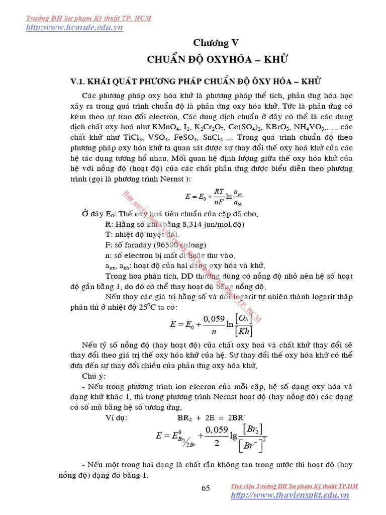 [123doc] Giao Trinh Phan Tich Moi Truong Phan 1 Co So Ly Thuyet Hoa Hoc Phan Tich Phan Tich Dinh ...