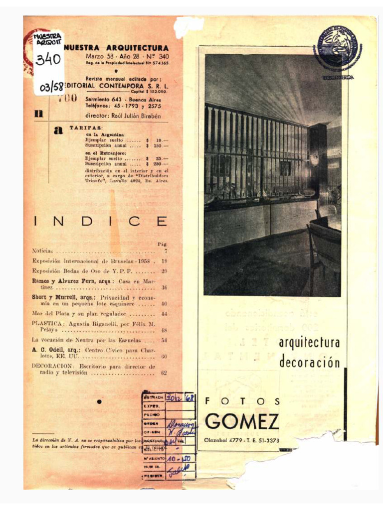 Nuestra Arquitectura Número 340 Marzo 1958.PDF | PDF