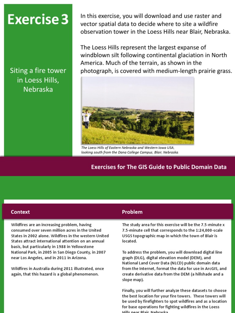 Exercise 03 - Siting A Fire Tower in Nebraska | PDF | Arc Gis ...