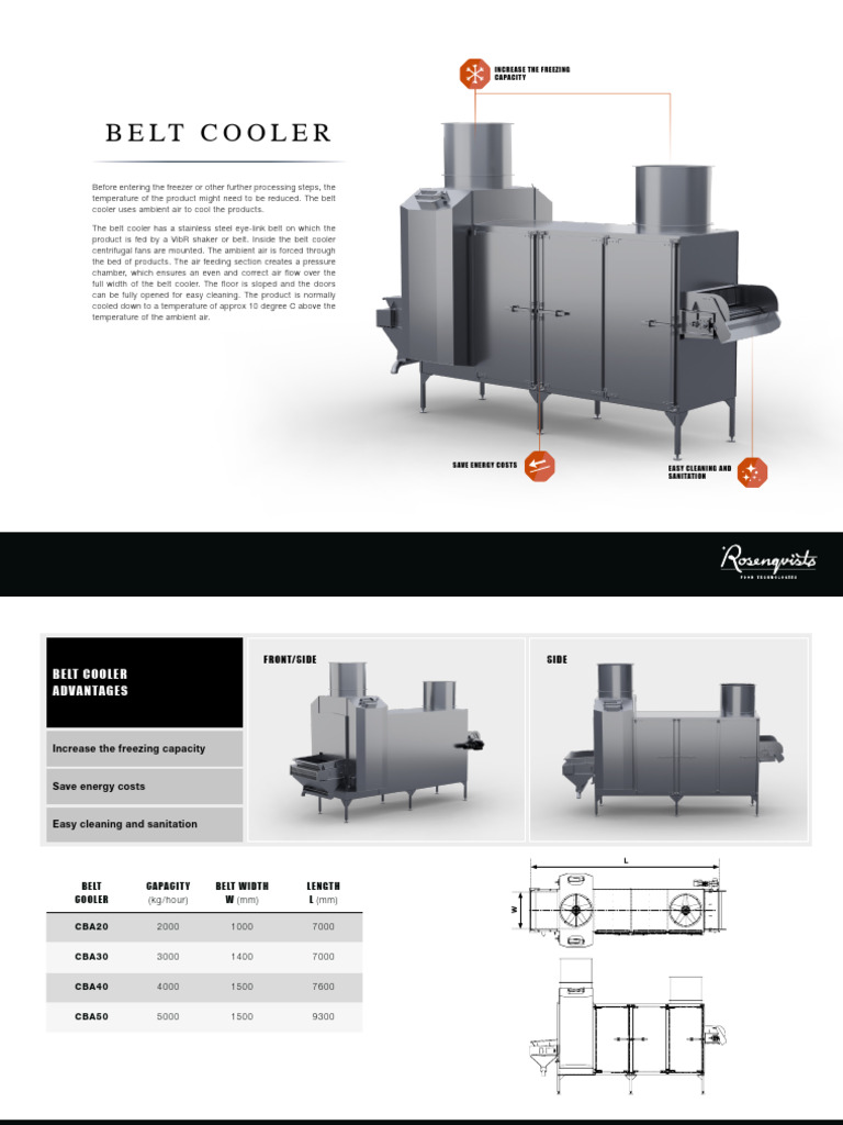 Belt Chiller Benefits and Specs UK | PDF