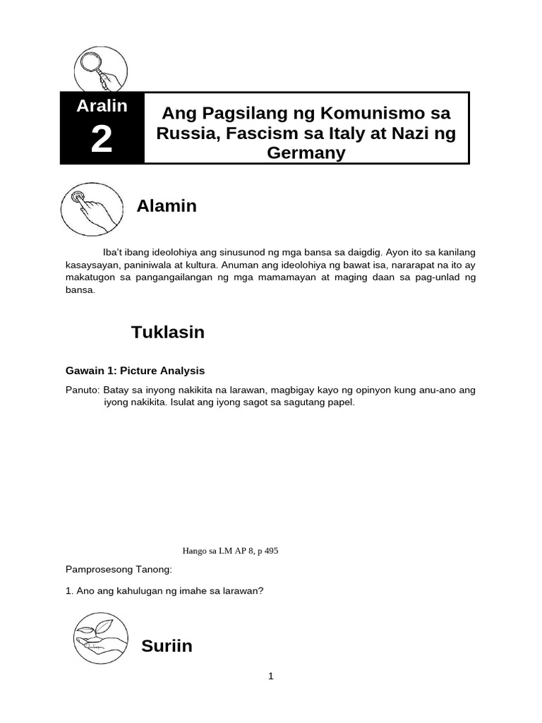 Ap8 q4 Module 4 Aralin 2 Pagsilang NG Komunismo Sa Russia | PDF