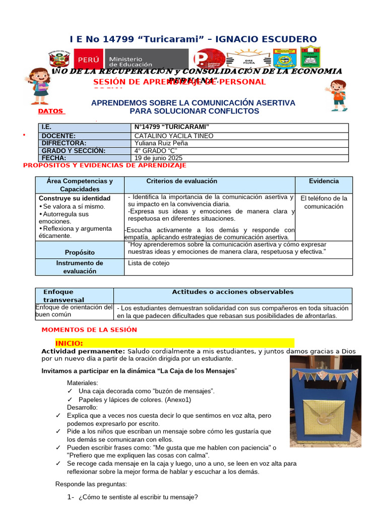 Comunicación Asertiva en el Aula | PDF | Comunicación | Las emociones