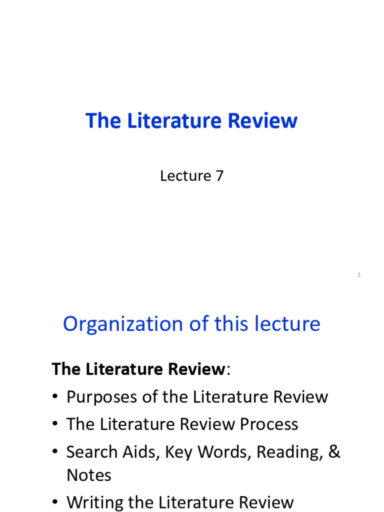 Lecture7 The Literature Review Chap7 | PDF | Libraries | Knowledge