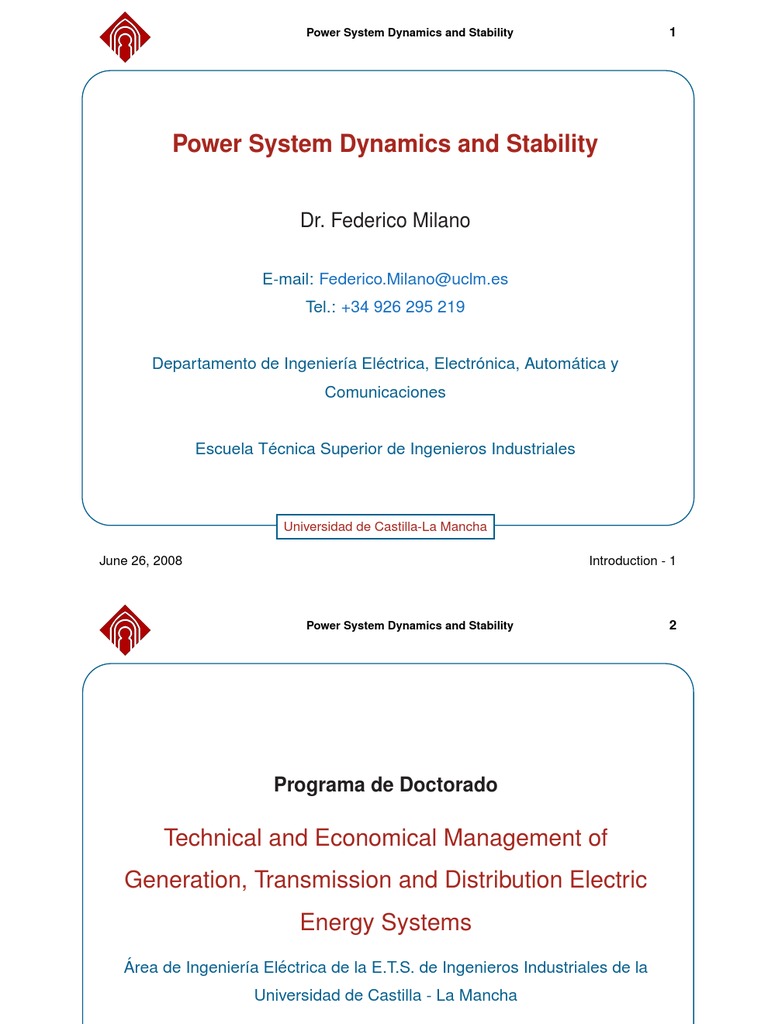 Power Sys Dynamics and Stability | Download Free PDF | Electric ...