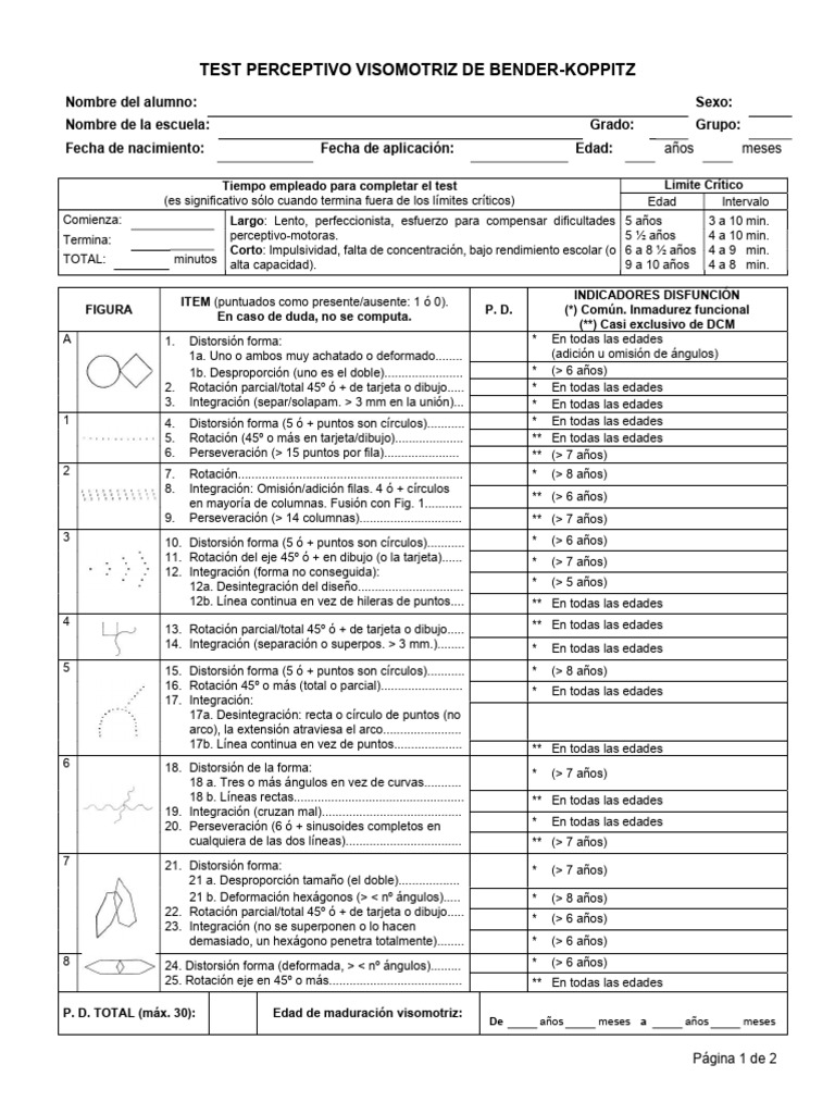 Nuevo Bender Protocolos 1 | PDF | Timidez | Aprendizaje