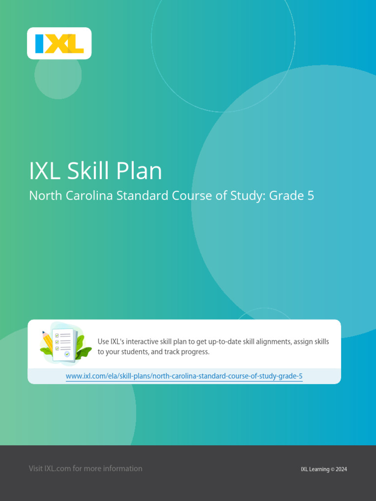 NC 5th Grade ELA Skill Plan | PDF | Plural | Word