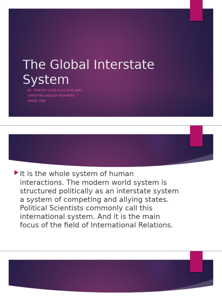 The Global Intertsate System | PDF | Globalization | World Systems Theory