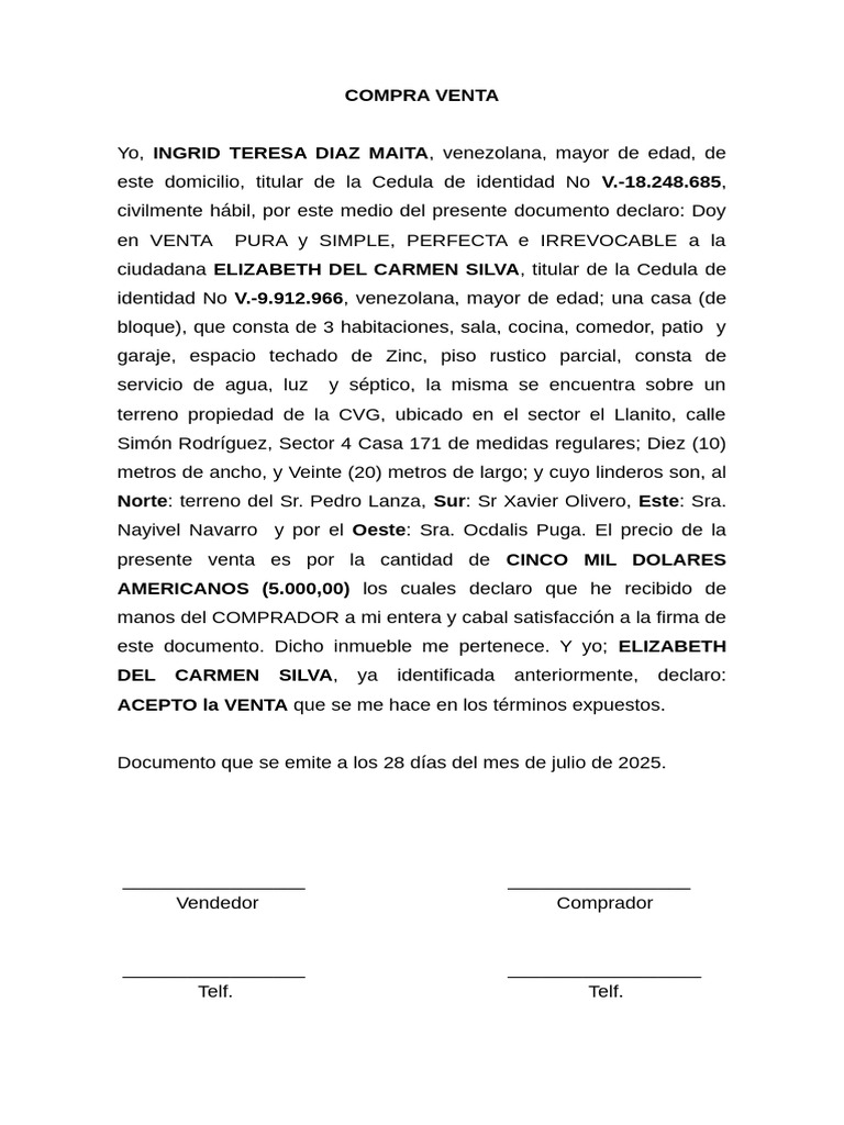Venta de Casa en El Llanito, Venezuela | PDF