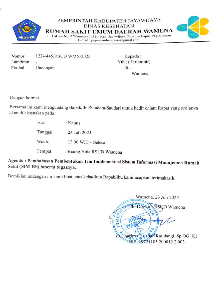 Undangan Rapat | PDF