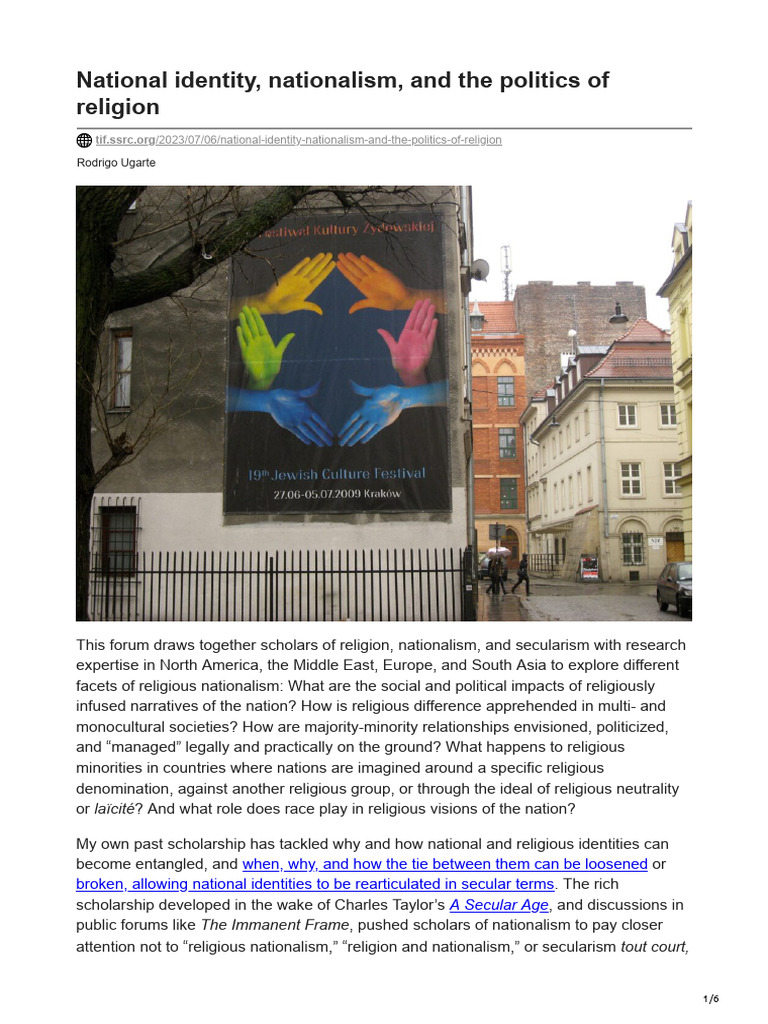 Religious Nationalism and Identity Politics | PDF | Nationalism ...