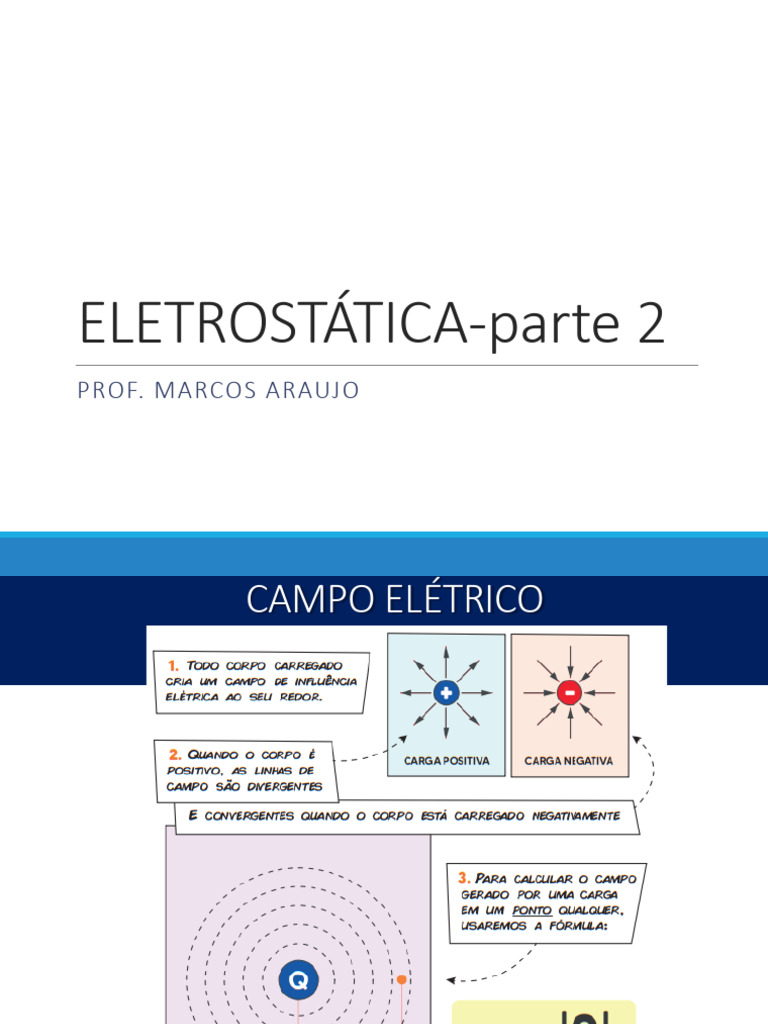 Eletrostática-2 Parte | PDF | Campo elétrico | Eletricidade