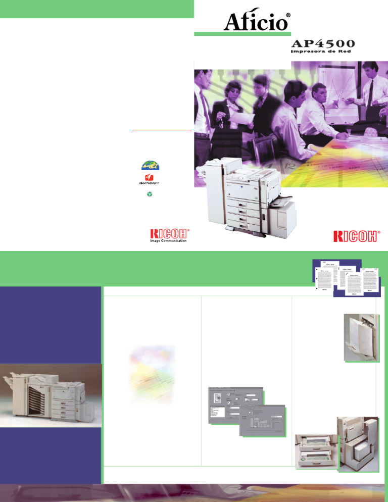 Especificaciones Impresora Ricoh AP4500 | PDF | Microsoft Windows ...