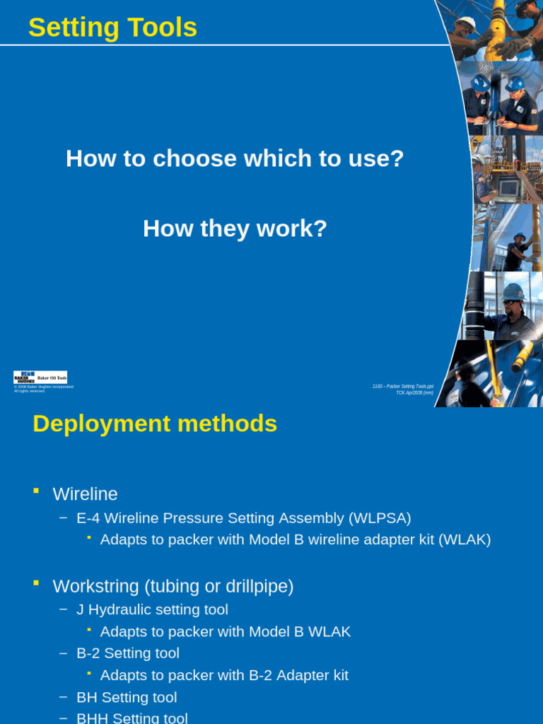 08.02 Packer Setting Tools-Apr2008 | PDF | Mechanical Engineering ...