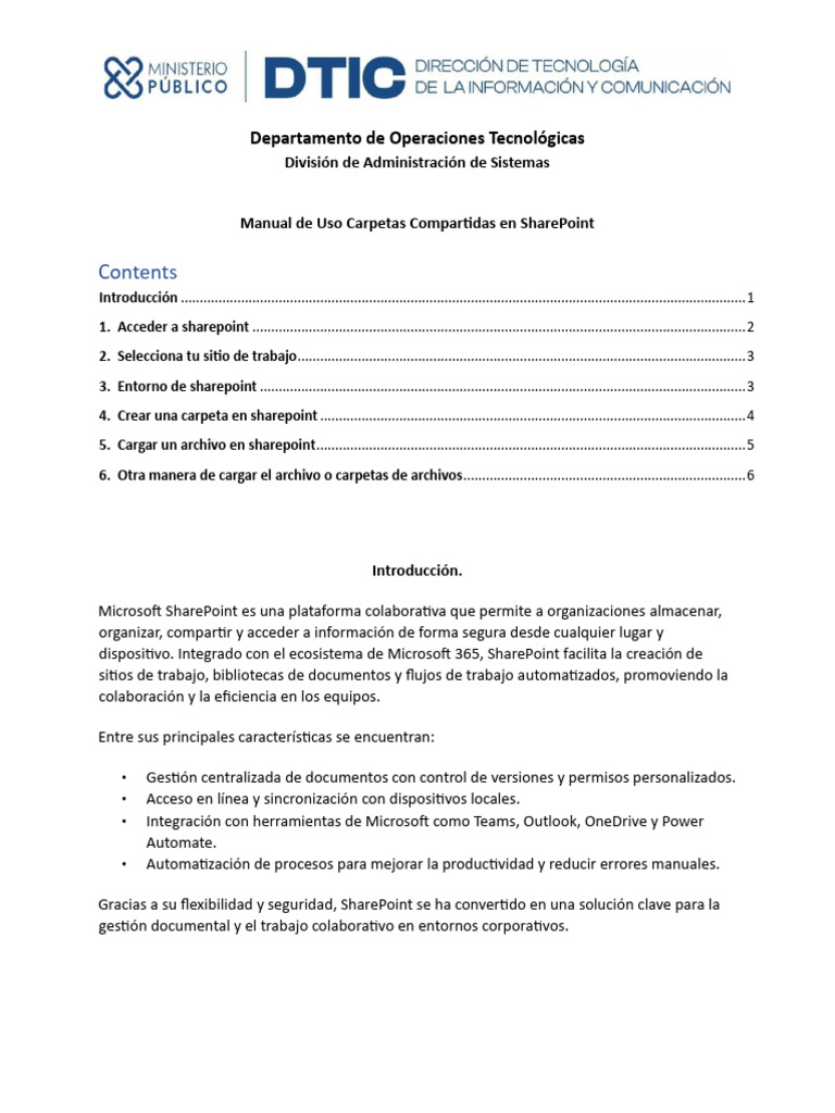 Manual Basico de Uso Sharepoint V3 | PDF | Archivo de computadora ...
