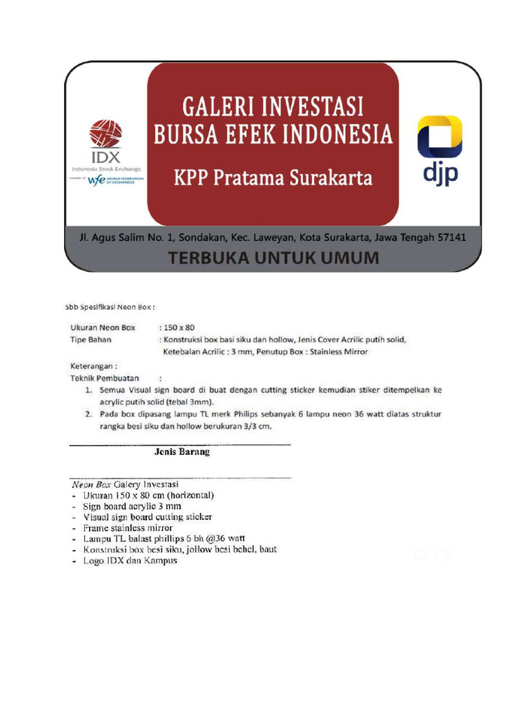 Neon Box KPP Pratama | PDF