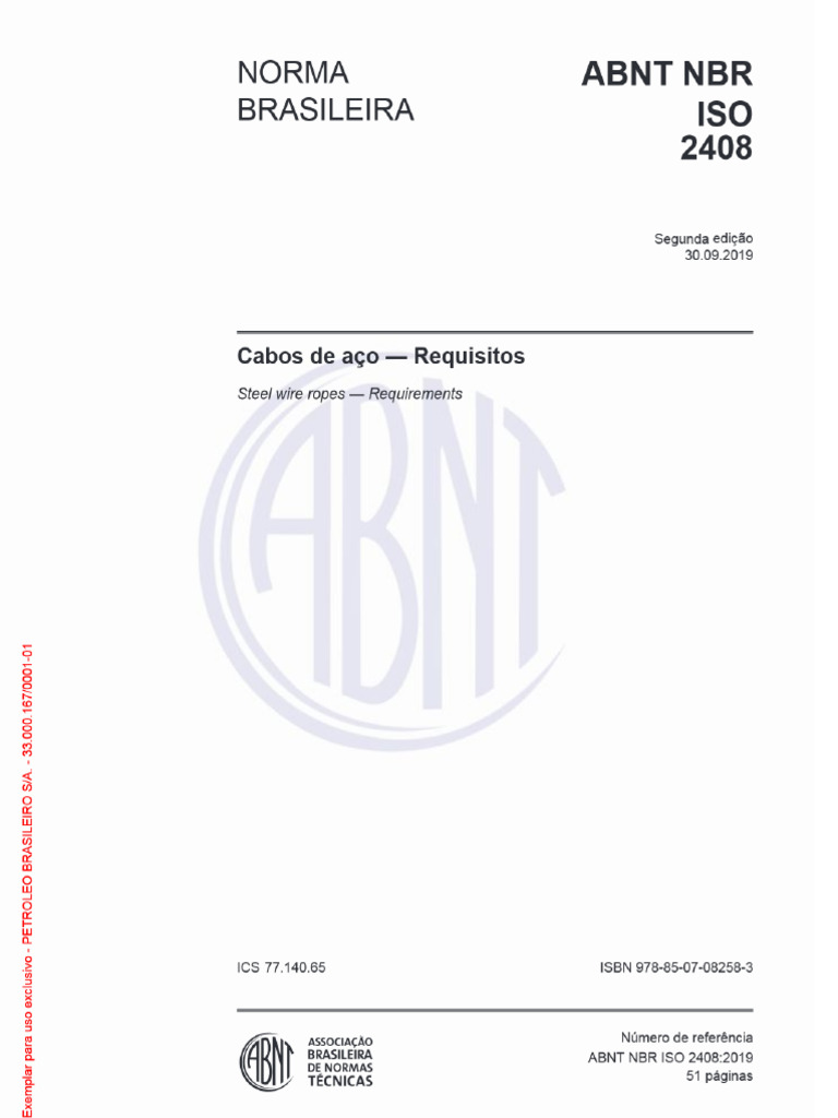 NBR 2408 Cabos de Aço - Requisitos | PDF