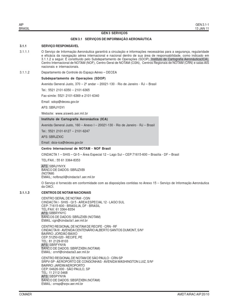 Aip Brasil | PDF | Aviação | Science