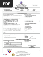 CS Form No. 6 Revised 2020 Application For Leave Fillable 2024 TEACHING ...