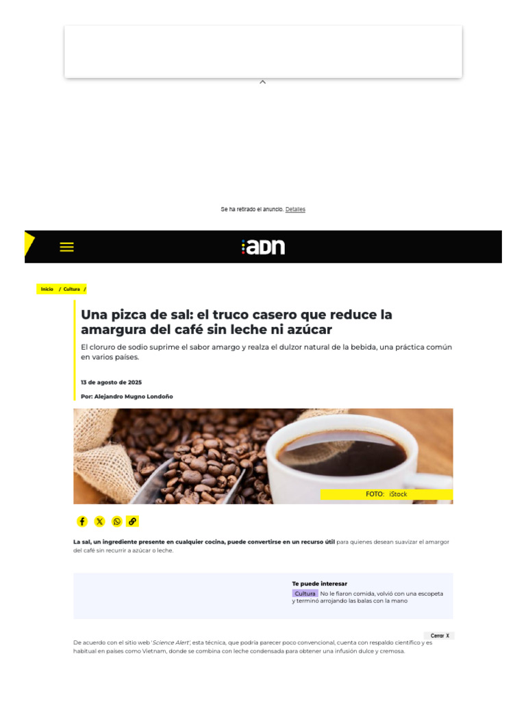 17 Una Pizca de Sal - El Truco Casero Que Reduce La Amargura Del Café ...