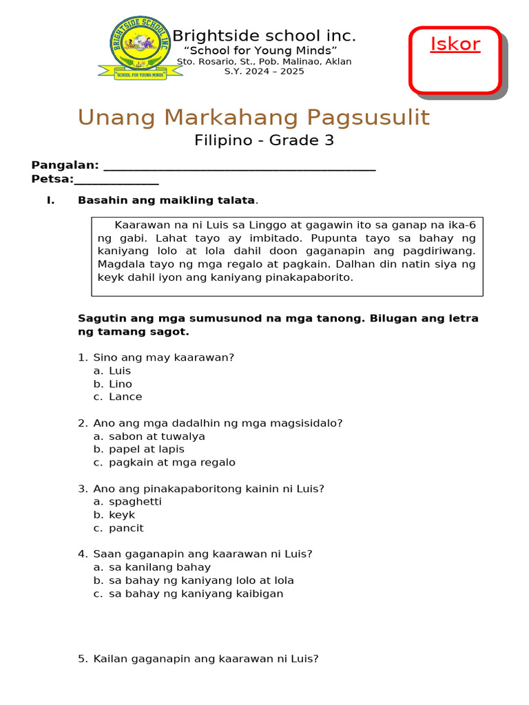 Filipino 3 | PDF