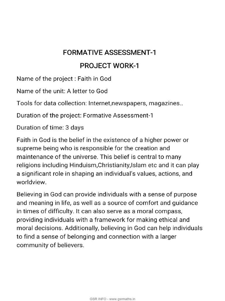 10th FA1 Project | PDF