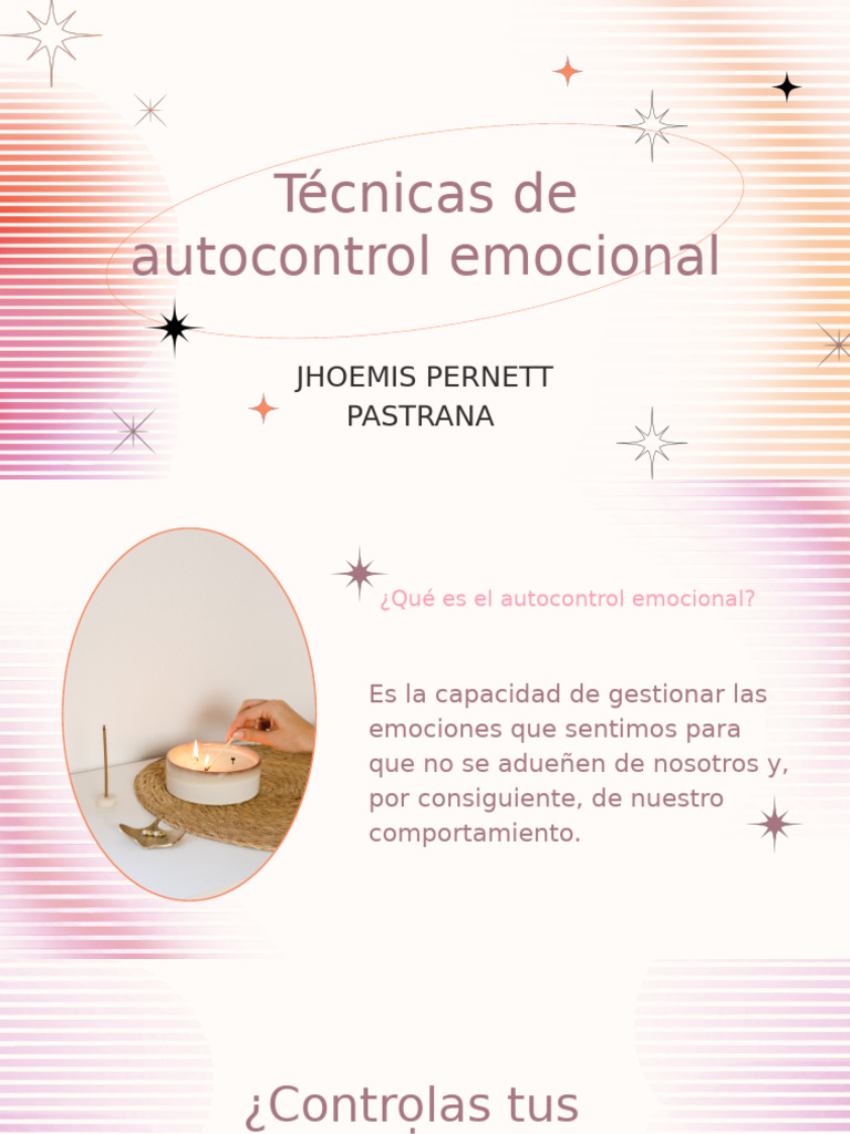 Técnicas de Autocontrol Emocional | PDF