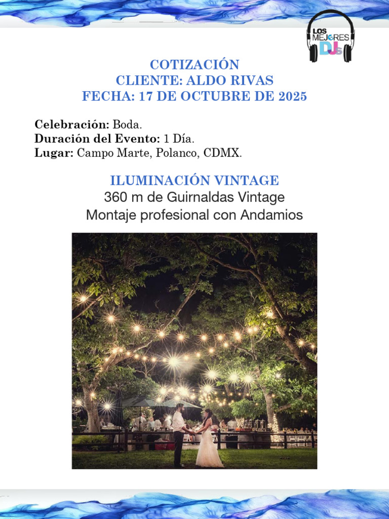 Cotización Guirnaldas Vintage - Aldo Rivas - 17 Oct 2025 - CDMX | PDF