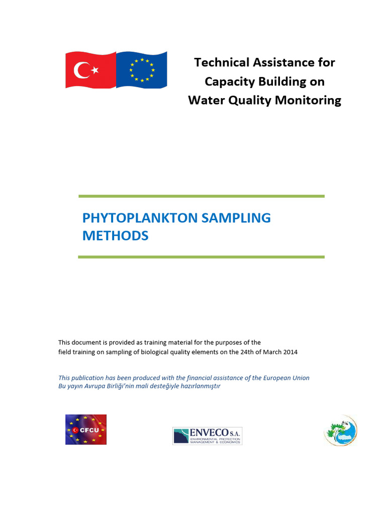 Phytoplankton Sampling Techniques | PDF | Water Quality