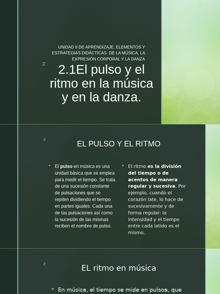 Pulso y Ritmo en Música y Danza | PDF