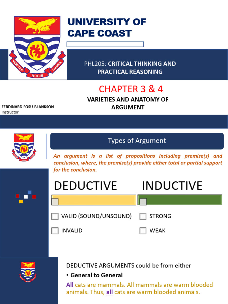 Critical Thinking and Practical Reasoning 3 & 4 | PDF | Deductive Reasoning | Argument