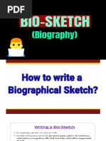 Biographical Sketch Writing Guide | PDF | Sports & Recreation | Social ...