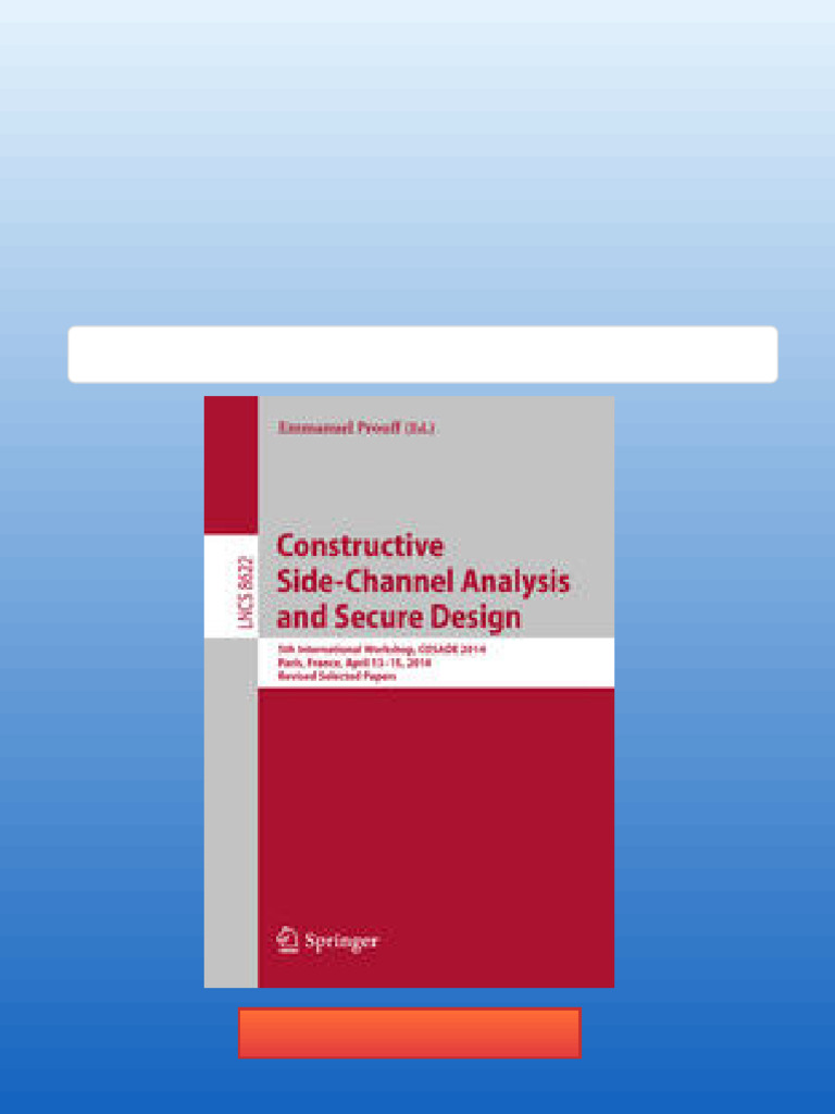 Constructive Side Channel Analysis and Secure Design 5th International ...