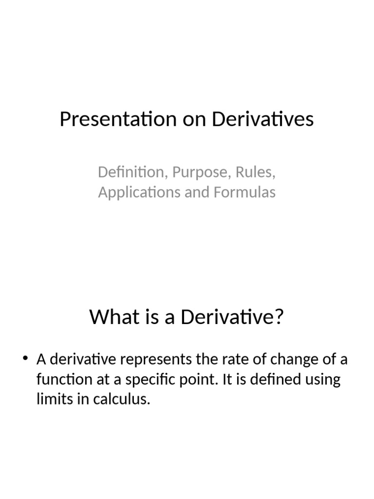 Understanding Derivatives: Concepts & Rules | PDF | Derivative | Analysis