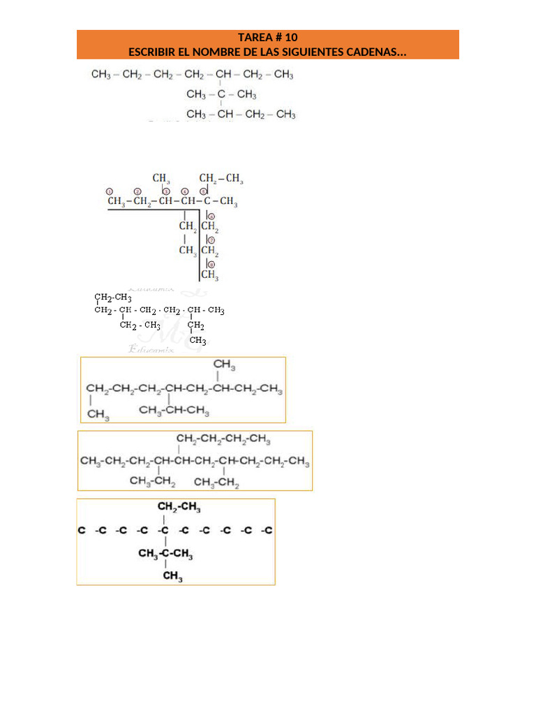 TAREA # 5 Cadenas Ramificadas | PDF
