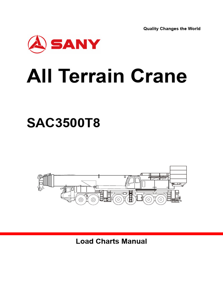 Load Chart Sac 3500t8 | PDF | Crane (Machine) | Wound