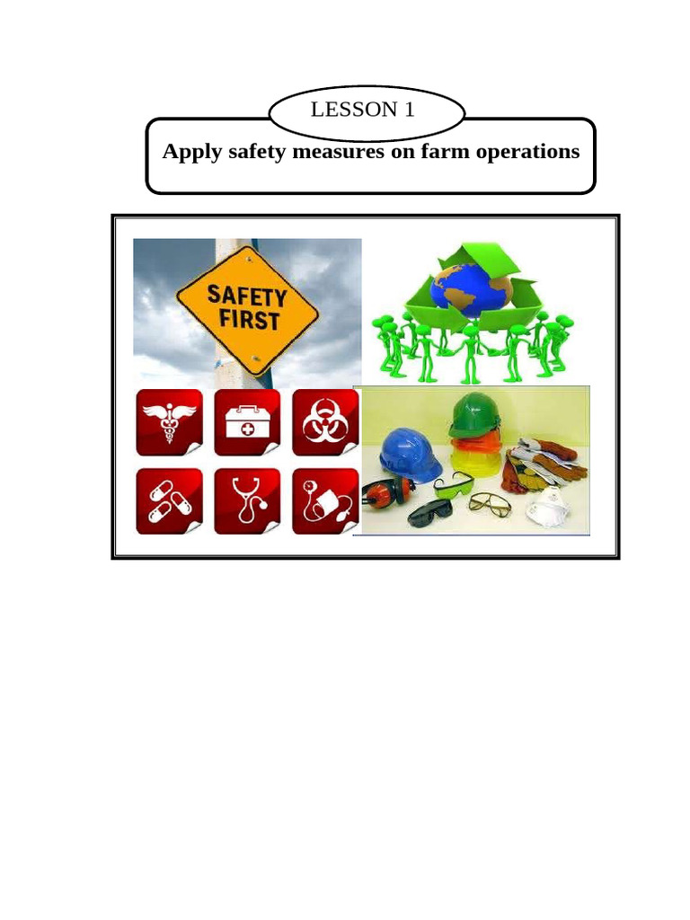1,2. Apply Safety Measures On Farm Operations and Use Farm Tools and ...
