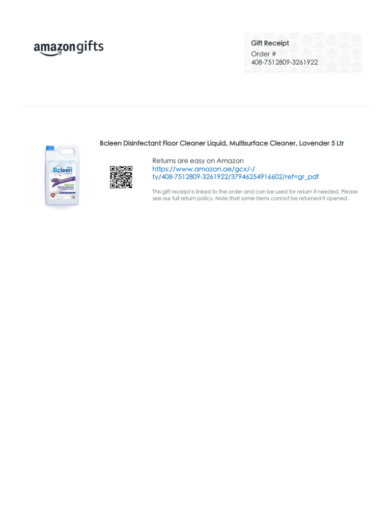Amazon Gift Receipt | PDF